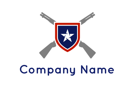 Vip Logo With Two Guns