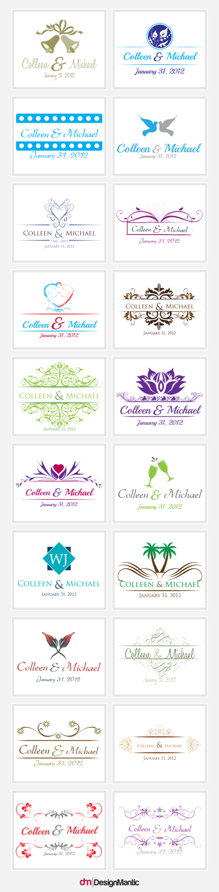 20 Examples of Wedding Monograms | DesignMantic: The Design Shop