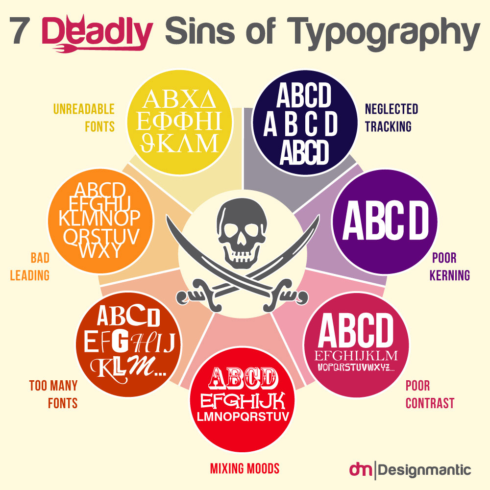 7 Deadly Sins of Typography | DesignMantic: The Design Shop