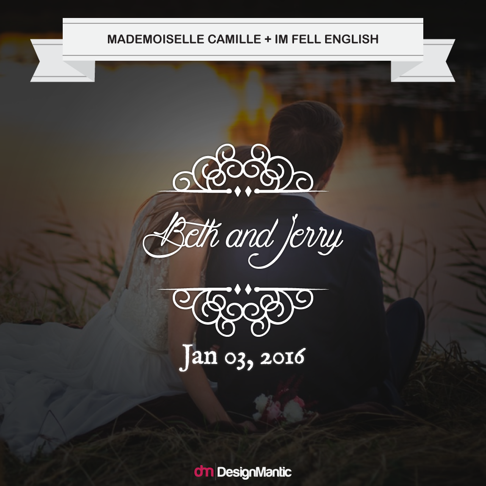 Wedding Font Pairings | DesignMantic: The Design Shop