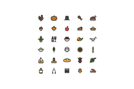 25 Appetizing Thanksgiving Icons | DesignMantic: The Design Shop