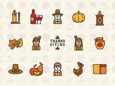 25 Appetizing Thanksgiving Icons | DesignMantic: The Design Shop