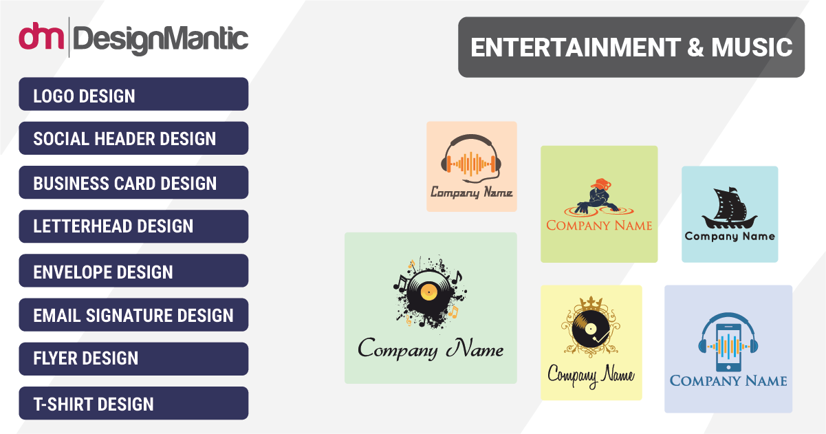 Free Entertainment Logos, Music Band, Record Company, Logo Generator